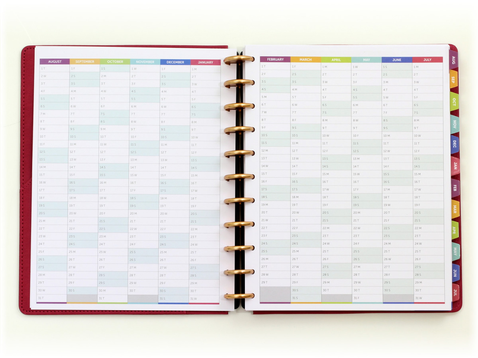 2025-26 Academic Calendar Planner Pages: Letter Discbound – Time & ToDo ...